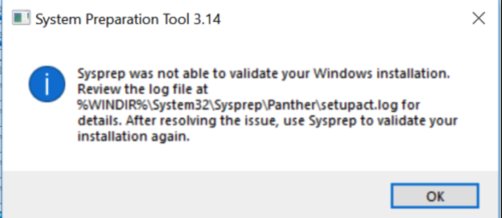 Problem during Sysprep Process – Windows 10 / 11 – The EUC Blog